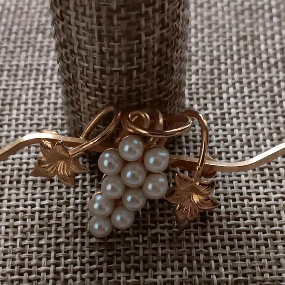 Jewelry | Vintage Gold Tone Faux Pearl Grapes Leaves 2 | Poshmark